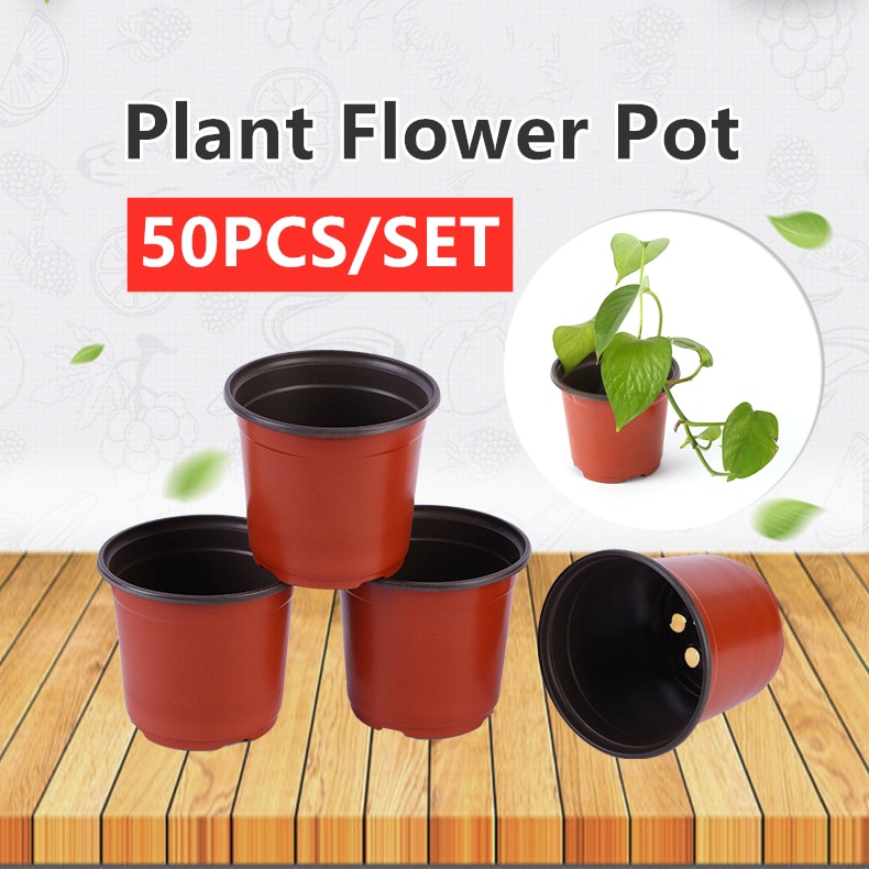 50 Stuks Mini Plastic Ronde Bloempot Houder Plante... – Grandado 50 Stuks Mini Plastic Ronde Bloempot Houder Plante... – Grandado