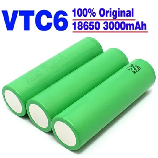 100% Original VTC6 battery 18650 3.7V 3000mAh 30A ... – Grandado