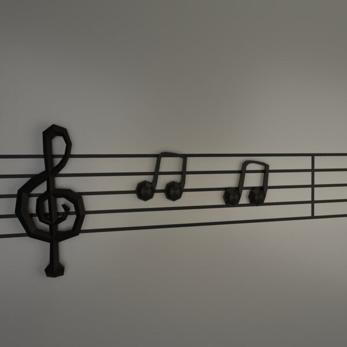 DIY Papercraft 3D Musical Notes Low Poly Papercraf... – Vicedeal