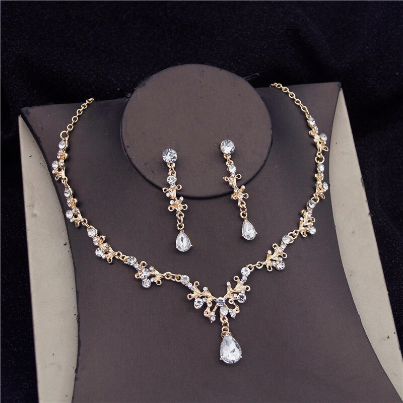 Baroque Crystal Bridal Jewelry Sets for Women Prom... – Grandado