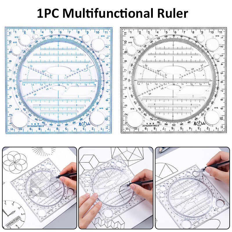 Multifunctional Kaleidoscope Ruler Geometric Funct... – Grandado