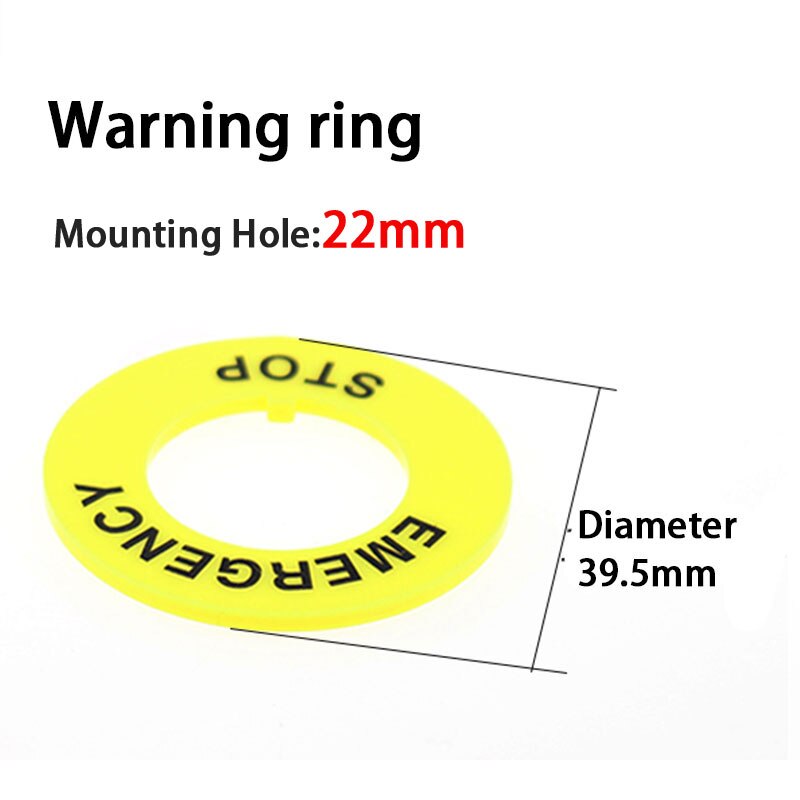 Mounting hole 22mm emergency stop button warning r... – Vicedeal