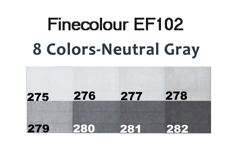 Finecolour EF102 Brush Grayscale Art Marker Flexib... – Grandado