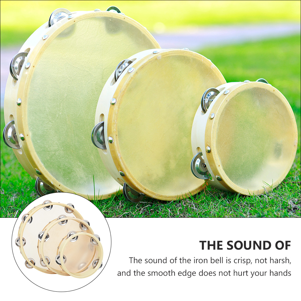 3Pcs Jingles Tamboerijnen Percussie Instrument Han... – Vicedeal