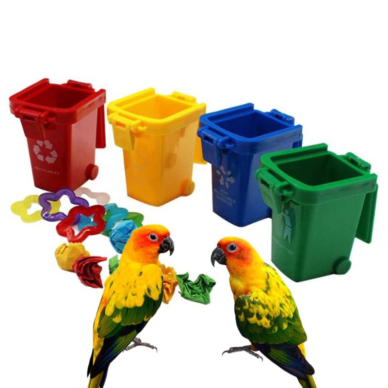 Parrot Training Color Sorting Bin Puzzle Toys Bird... – Vicedeal