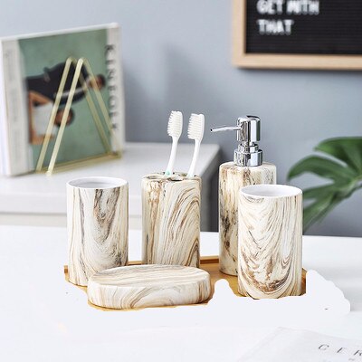 Simple ceramic bathroom set bathroom supplies cera... – Vicedeal