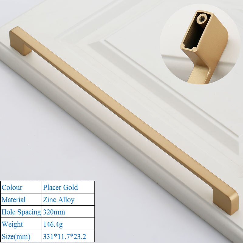 Wardrobe Gold Door Handle Cabinet Drawer Flush Han... – Grandado