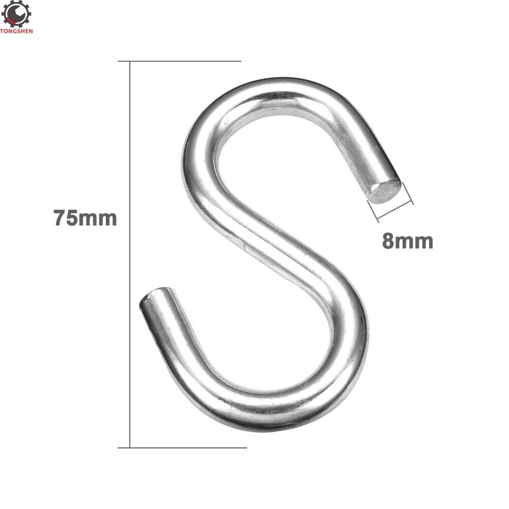 4Pack S Shaped Hanging Hooks S Metal Hanger 3 Inch... – Grandado