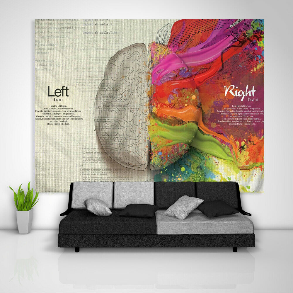 Colorful Brain Tapestry Art Wall Hanging Sofa Tabl... – Grandado
