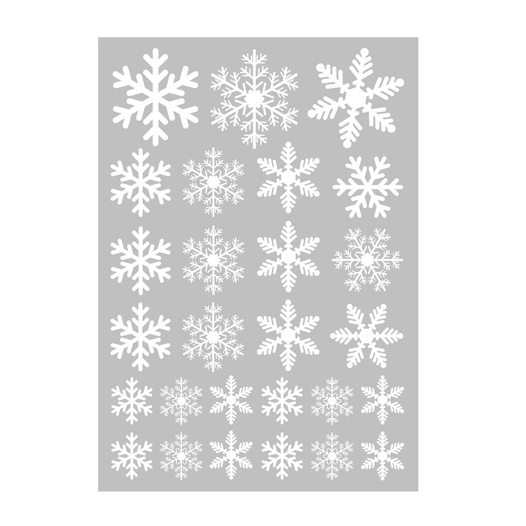 Wall Window Stickers Angel White Snowflake Christm... – Grandado