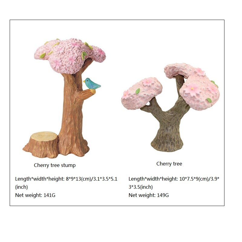 Micro Landscape Garden Decor Cherry tree stump flo... – Grandado