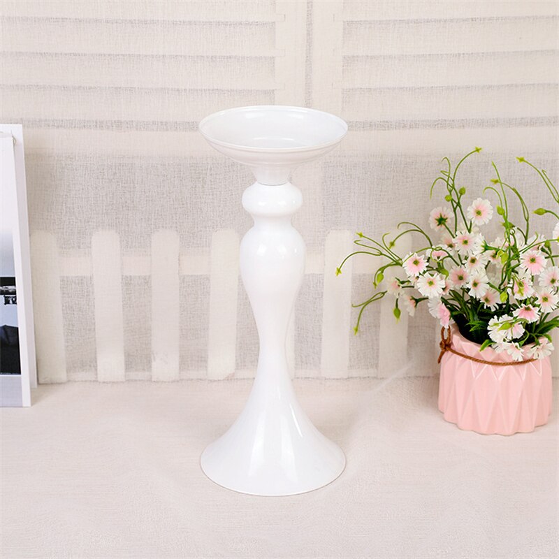 White Golden Silver Candle Metal Candlestick Flowe... – Grandado