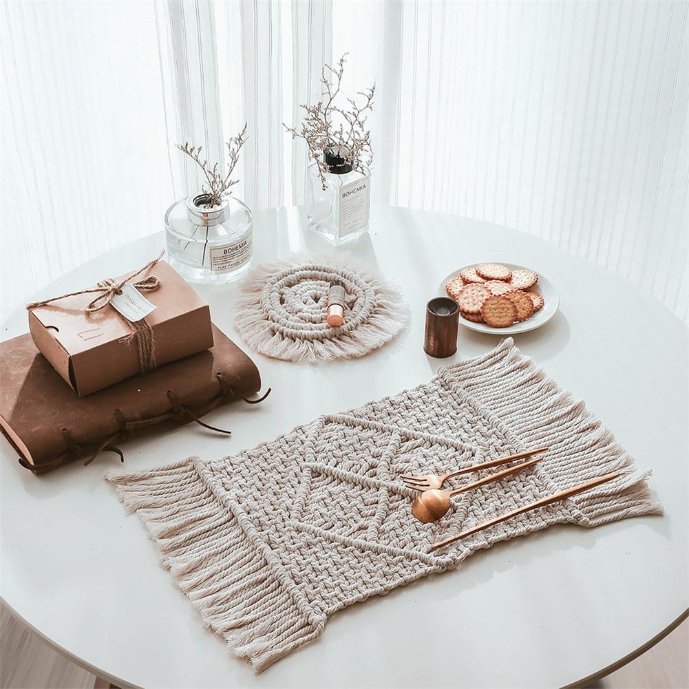 Napperon tissé Style bohème napperons macramé rési... – Grandado