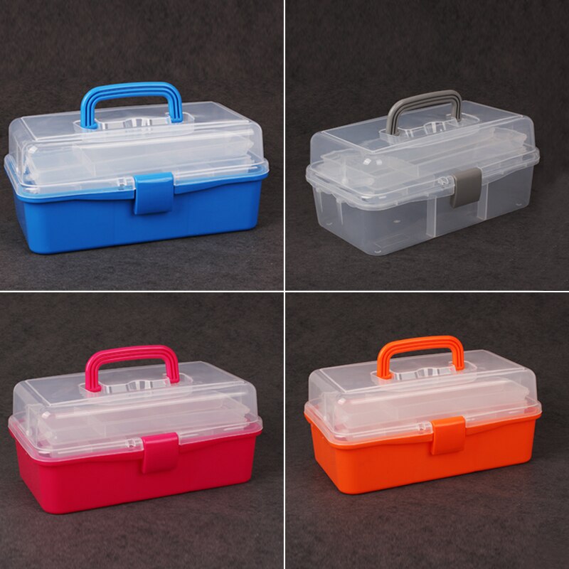 The Transparent Plastic Toolbox Medicine Box Color... – Grandado