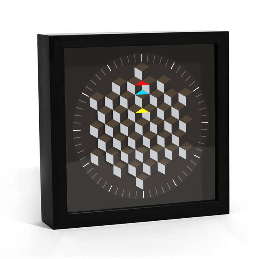 Modern Graphic Art Hexagon Table Wall Clock Minima... – Grandado