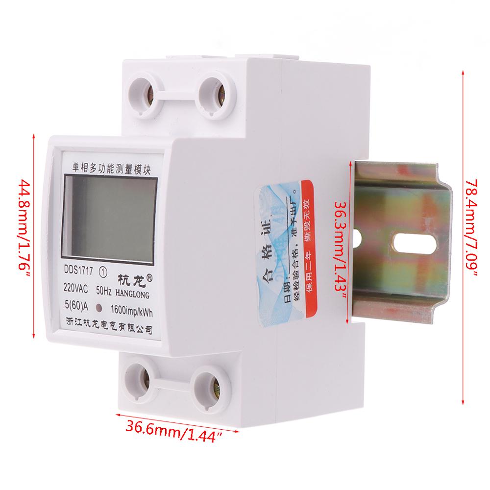 Top 5(60)A 220V 50HZ Single Phase Din Rail KWH Wat... – Grandado Top 5(60)A 220V 50HZ Single Phase Din Rail KWH Wat... – Grandado