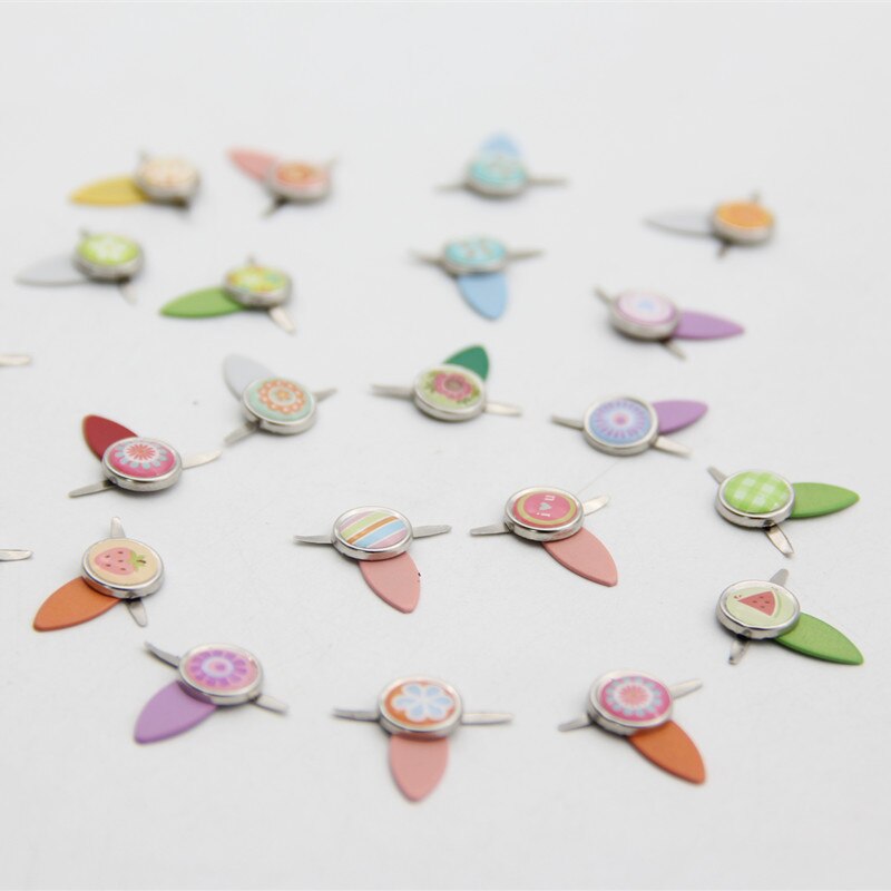 Mix Flower Resin Metal Brads Crafts Rotating Locks... – Vicedeal