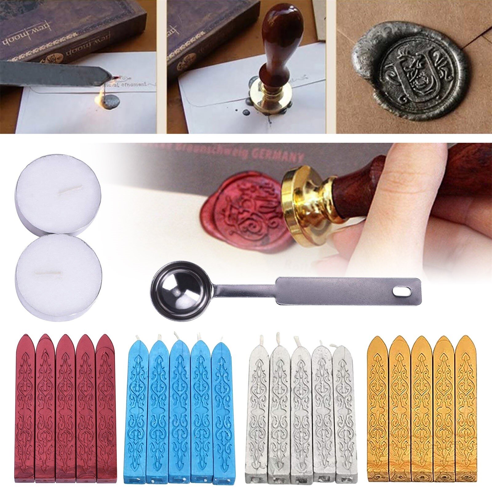 Vintage Manuscript Afdichting Afdichting Wax Stick... – Grandado