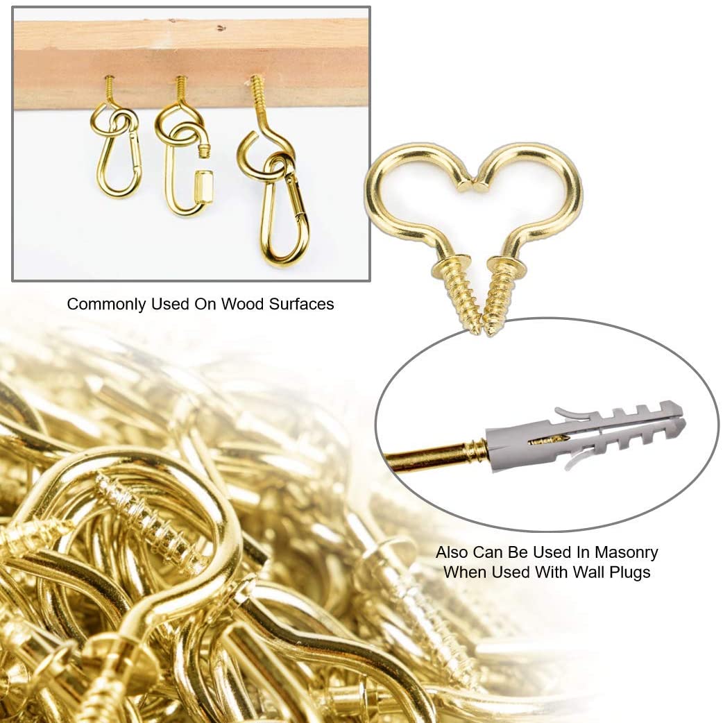 50pcs 1/2 5/8 3/4 Inch Screw Hooks Cup Hooks Home ... – Grandado