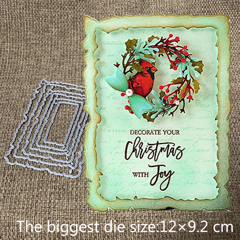 Craft Metal Cutting Dies 6pcs/Set Vintage Torn Rec... – Grandado