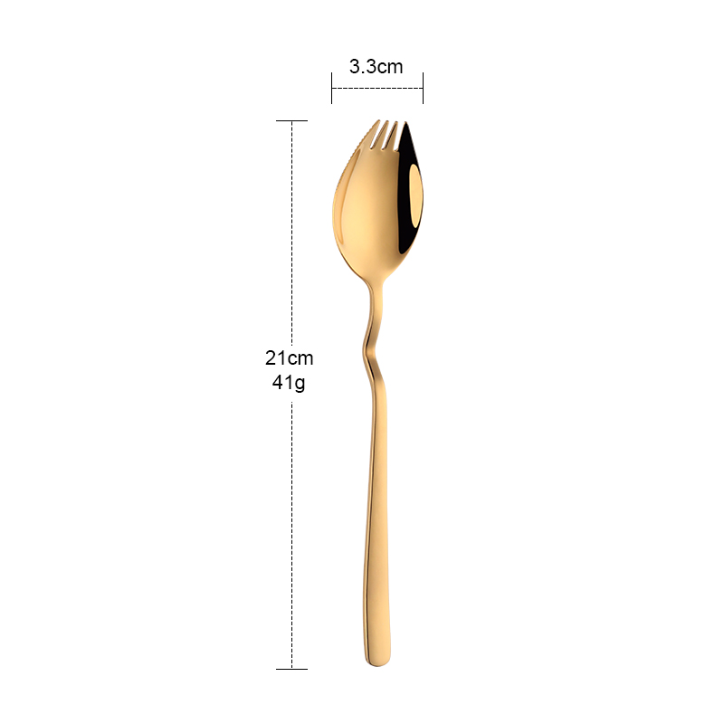 Tenedor de postre 3 en 1, cuchara de acero inoxida... – Grandado
