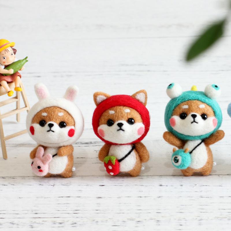 Cute Animal DIY Wool Felt Kit Dog Doll Handmade Wo... – Grandado