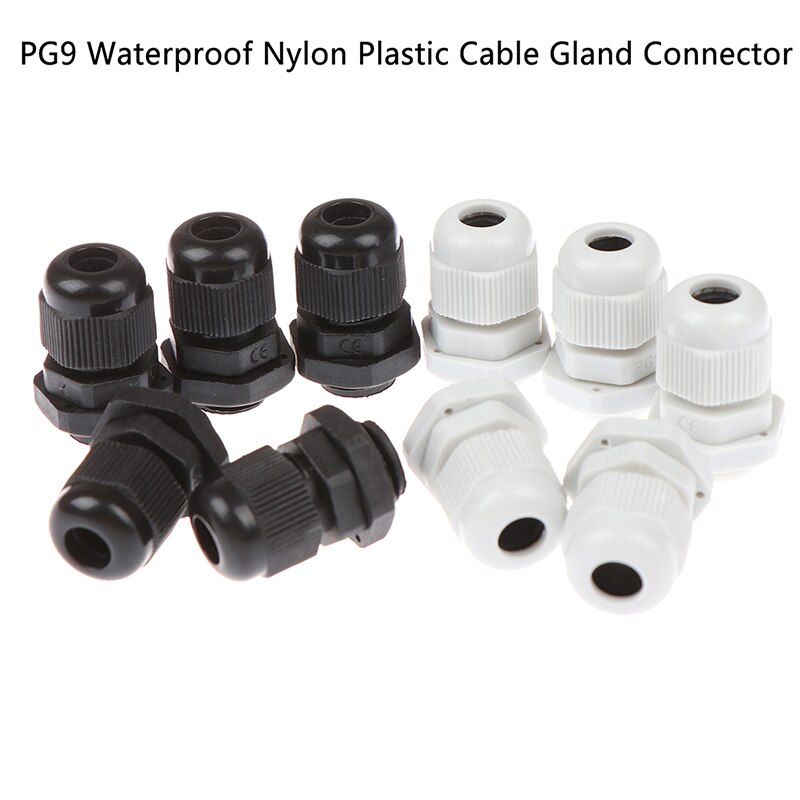 5pcs JETTING PG9 White Black Waterproof Nylon Plas... – Vicedeal