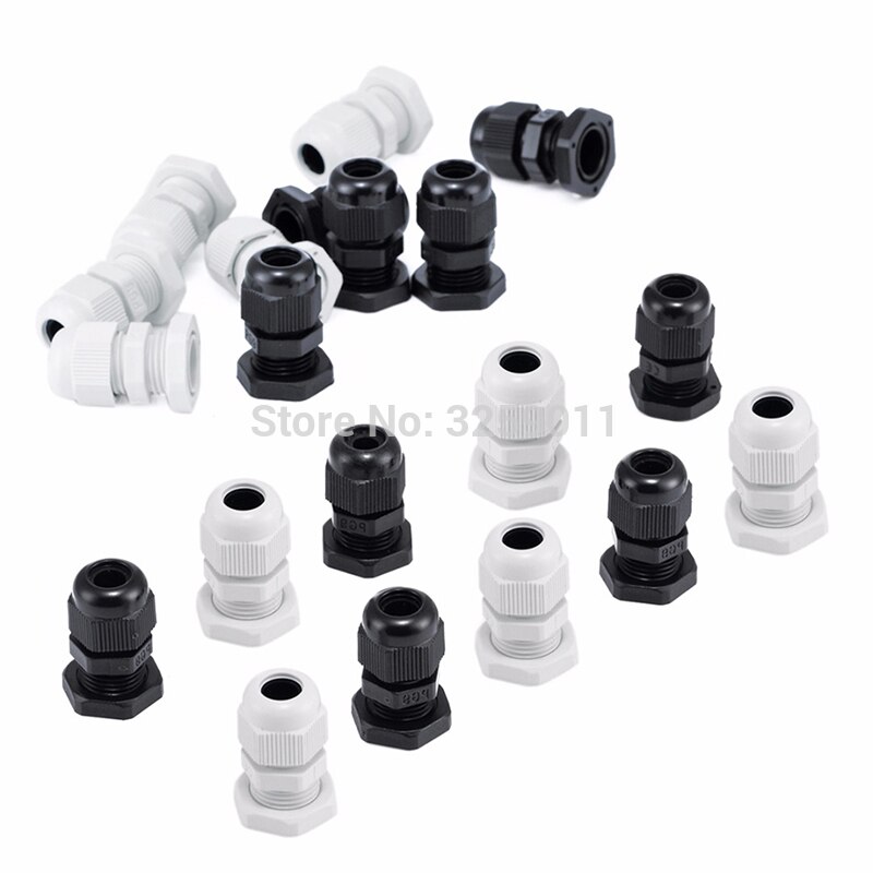 10PCS Cable Glands PG 9 Black White Waterproof Adj... – Grandado