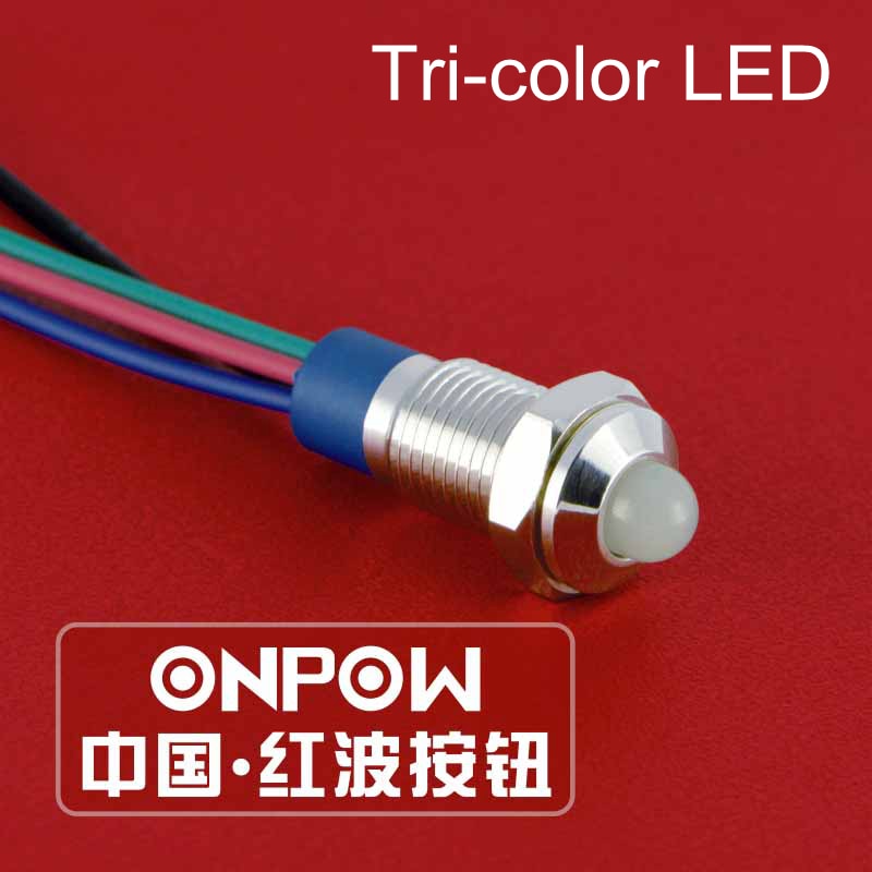 ONPOW 8mm Waterproof IP67 signal light Tri-color R... – Grandado