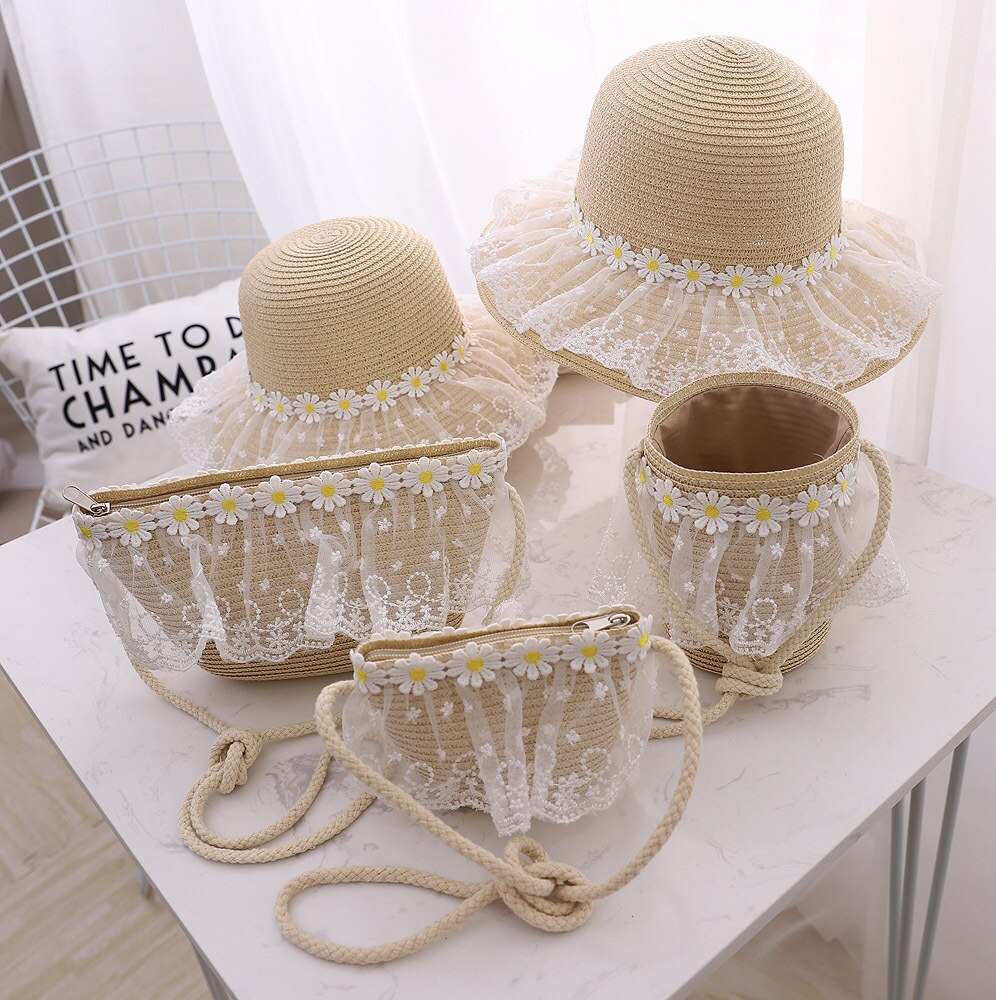 Summer Straw Hat and Bag Sets Parent -Child Women ... – Grandado