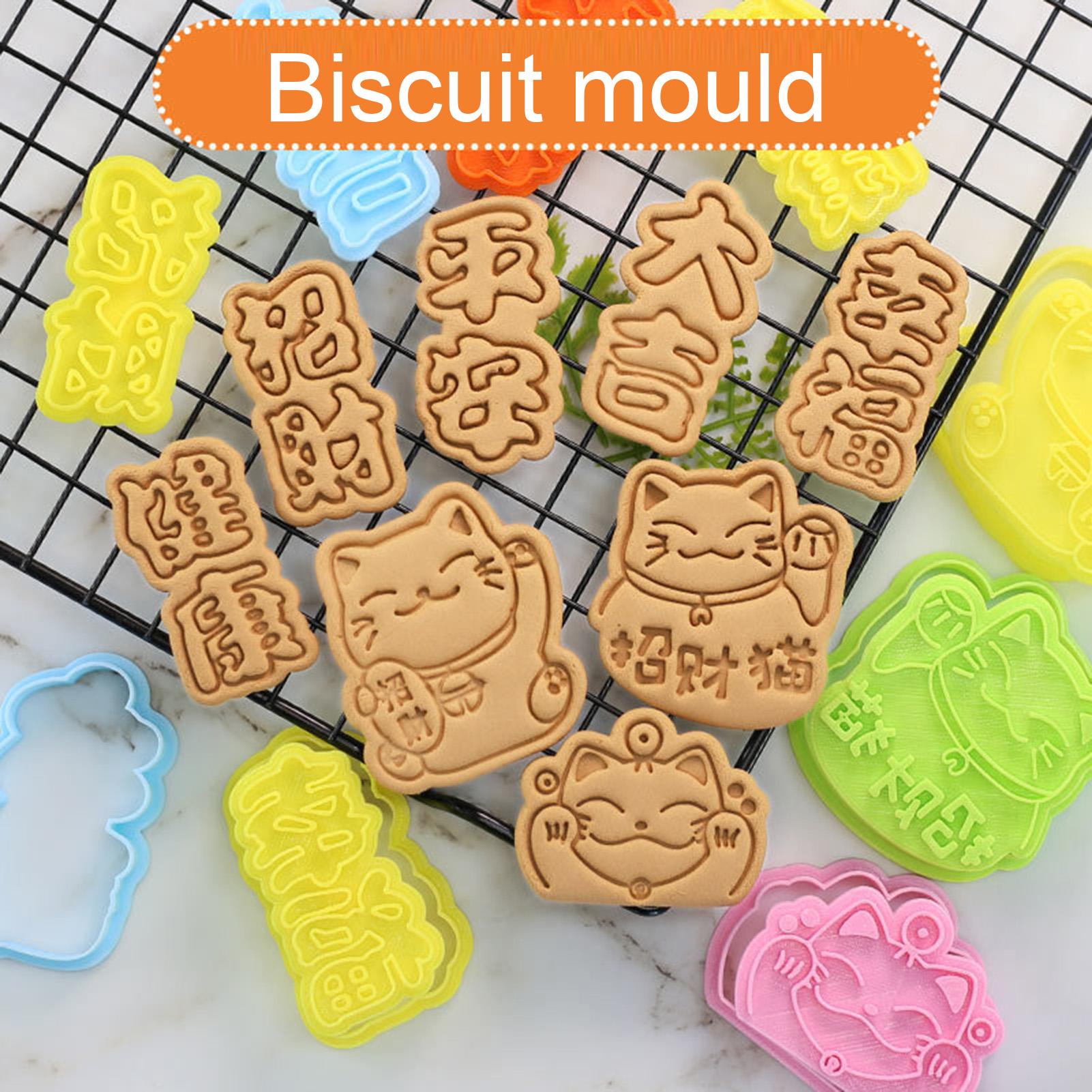 Leuke Diy Lucky Cat Cartoon Biscuit Cutter 3D Druk... – Grandado