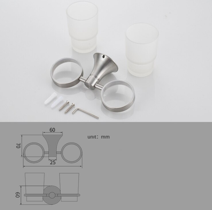 304 stainless steel gargle cup set Bathroom pendan... – Grandado