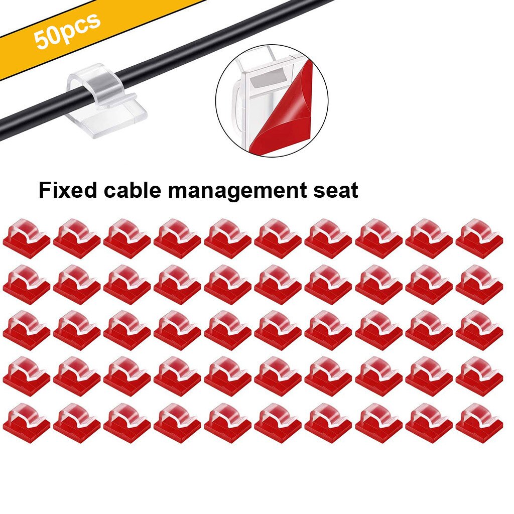 50pcs Cable Clips Self Adhesive Cord Management Bl... – Grandado