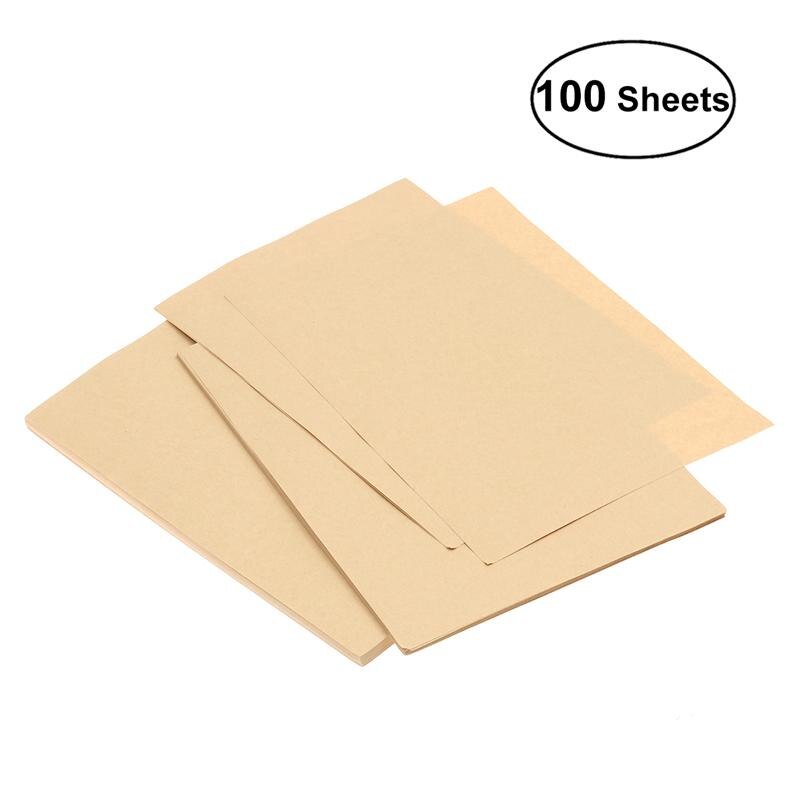 100 Sheets A4 Vintage Blank Kraft Letter Paper Ret... – Grandado