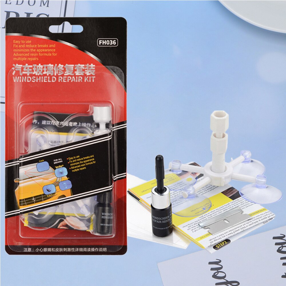 1 Set Auto Glass Repair Kit Plastic DIY Durable Au... – Grandado