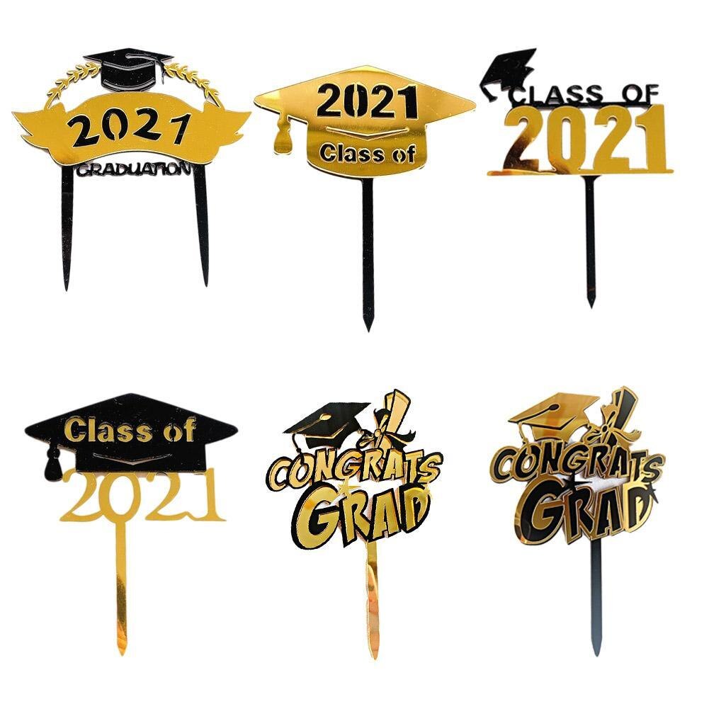 Class of Cake Topper Congrats Acrylic Cupcake Topp... – Grandado