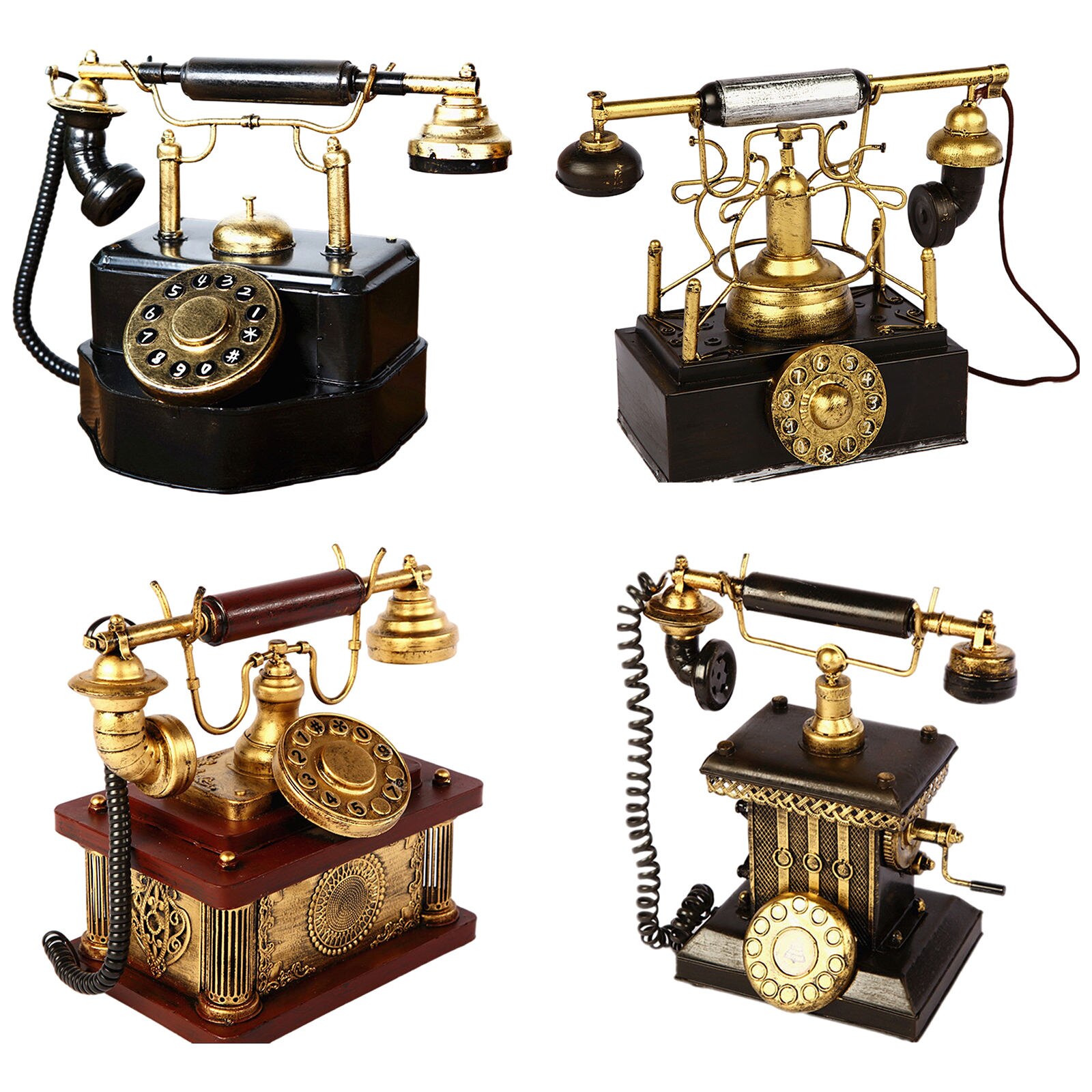 Vintage Style Dial Rotary Antique Telephone Model ... – Vicedeal