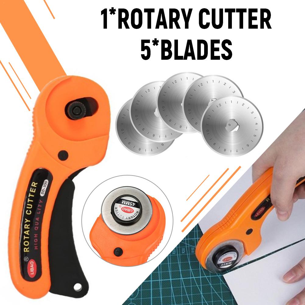 45mm 6PCS/Set 1PCS Rotary Cutter And 5PCS Blades F... – Grandado