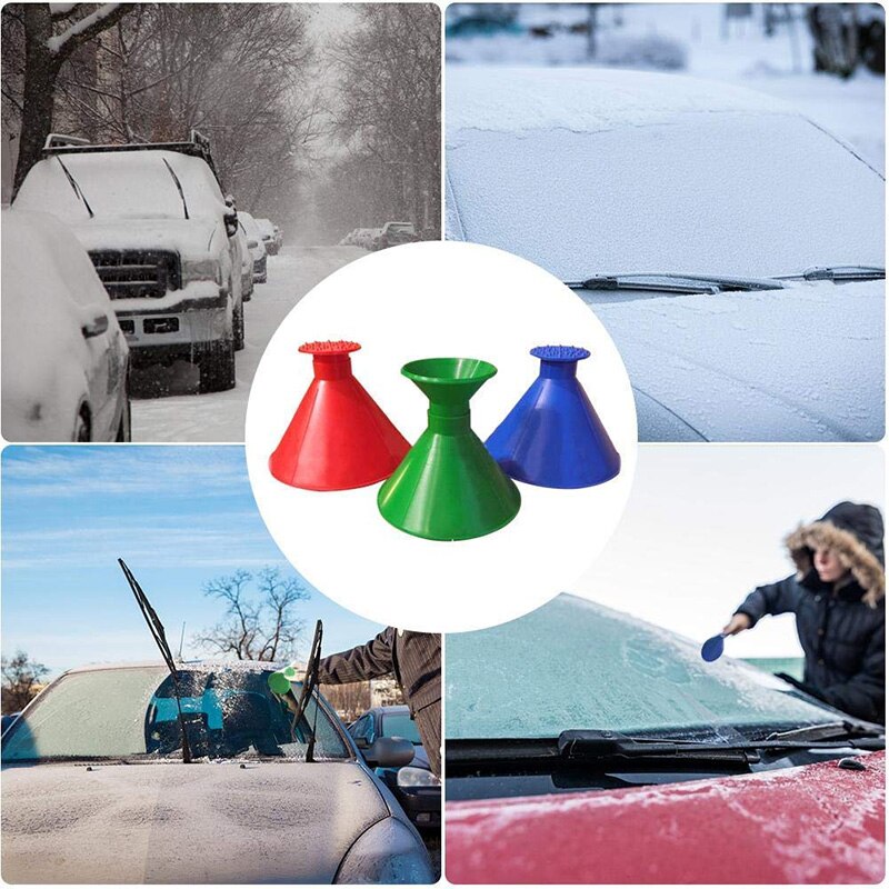 Ice Scraper Car Windshield Snow Scraper Kit Cone-S... – Vicedeal