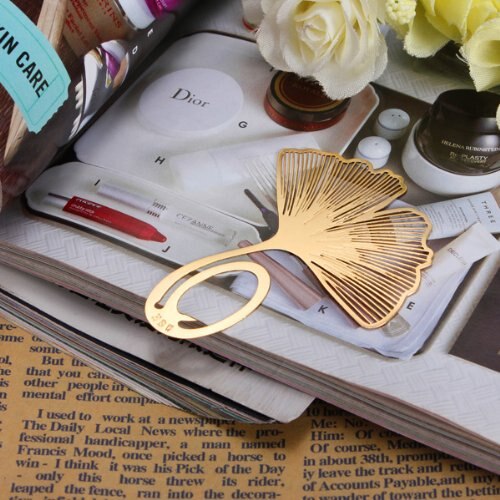 SOSW-Bookmark ginkgo leaf metal souvenir book read... – Grandado