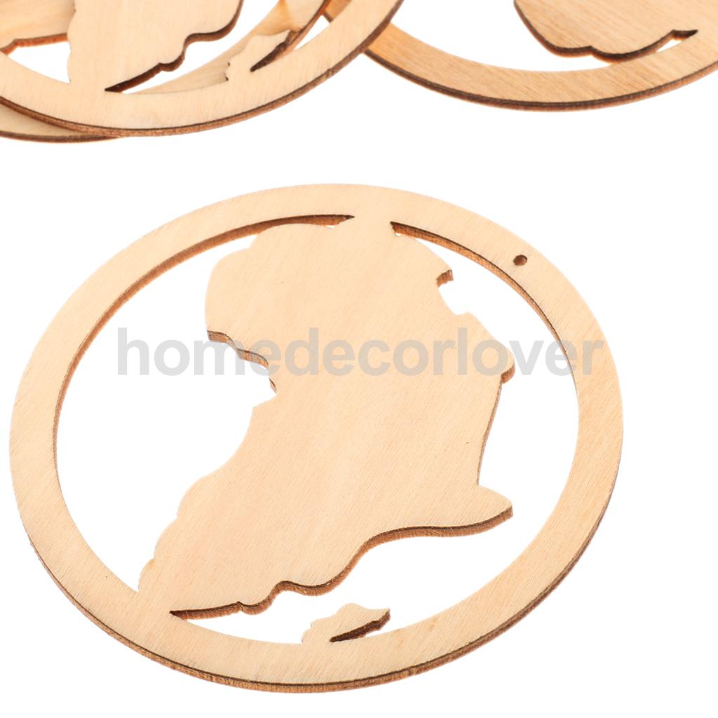10x Africa Map Wood Shapes for Crafts DIY Woodcraf... – Grandado