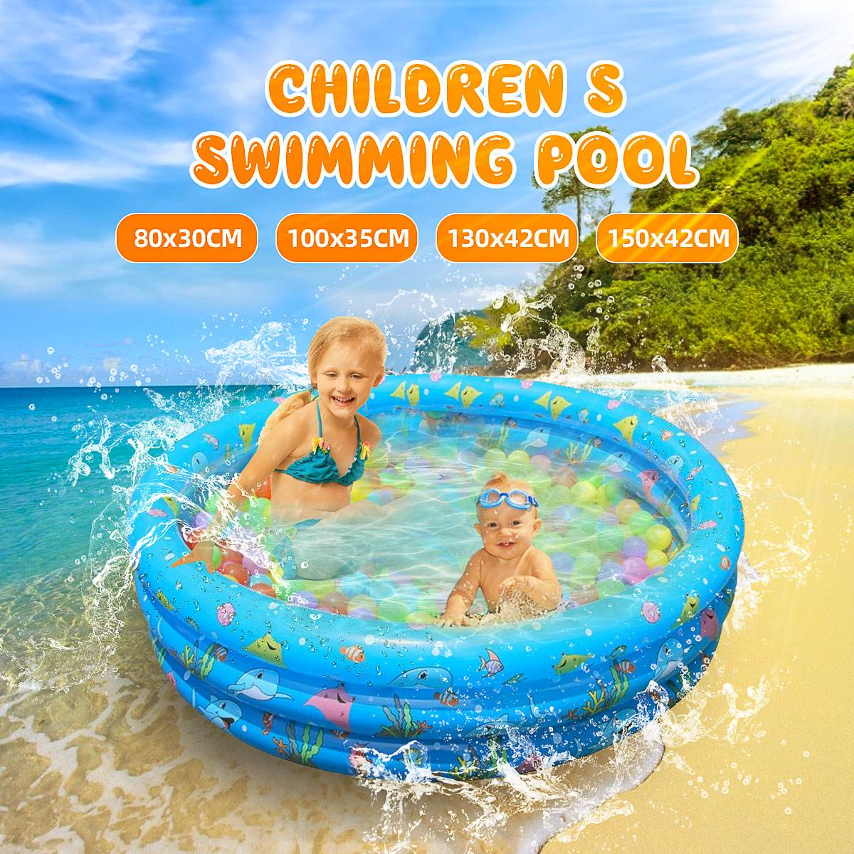 Opblaasbare Ronde Oceaan Bal Peuterbaden Spelen Ki... – Grandado