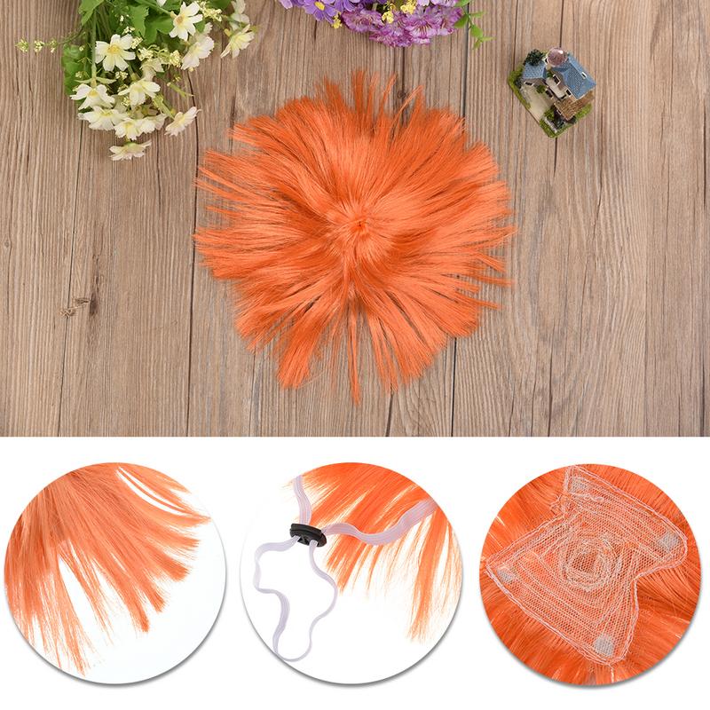 Pet Headdress Chemical Fiber Wig Orange dog adjust... – Grandado