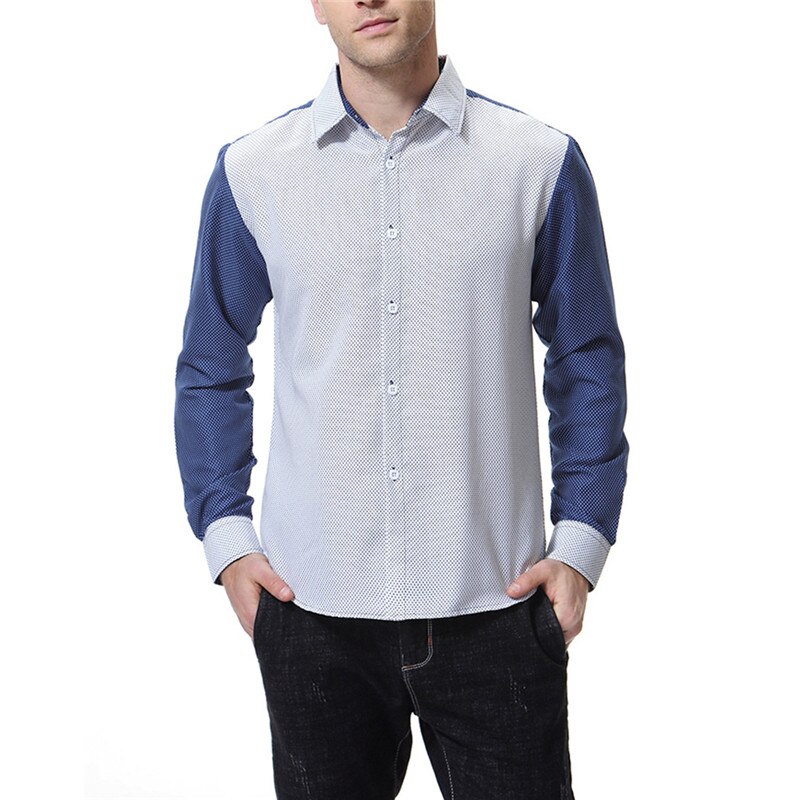 Heren Polka Dot Print Casual Button Down Jurk Shir... – Vicedeal