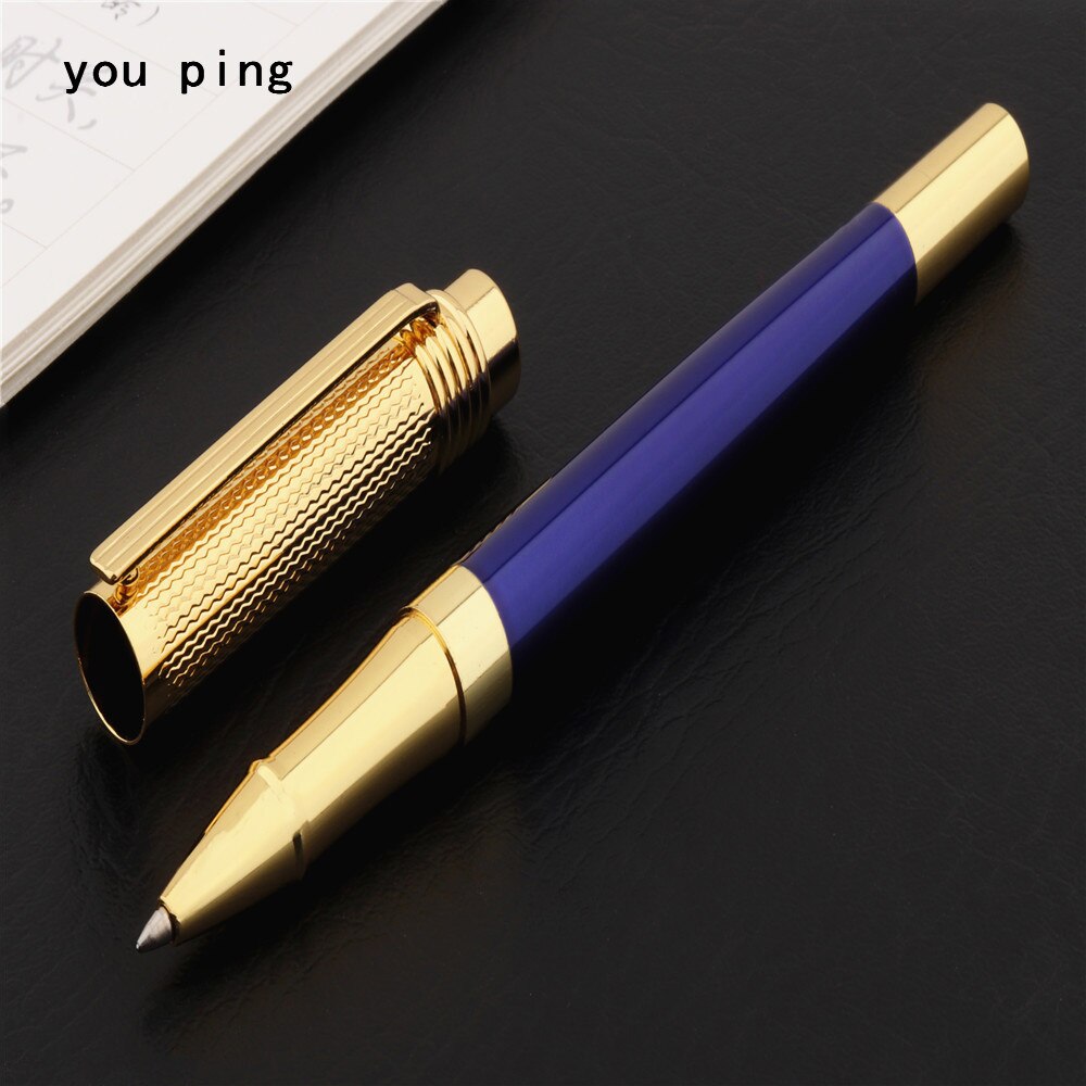 Luxury pen 022 Golden hat Blue Business office Rol... – Grandado