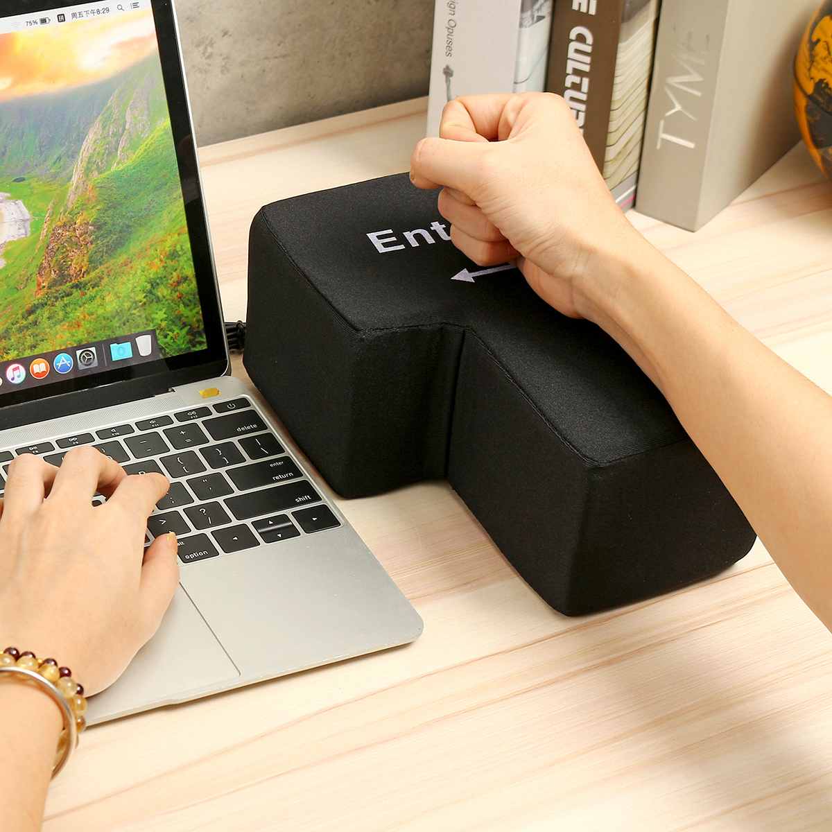 USB Enter Key Vent Pillow Soft Computer Button Ret... – Grandado