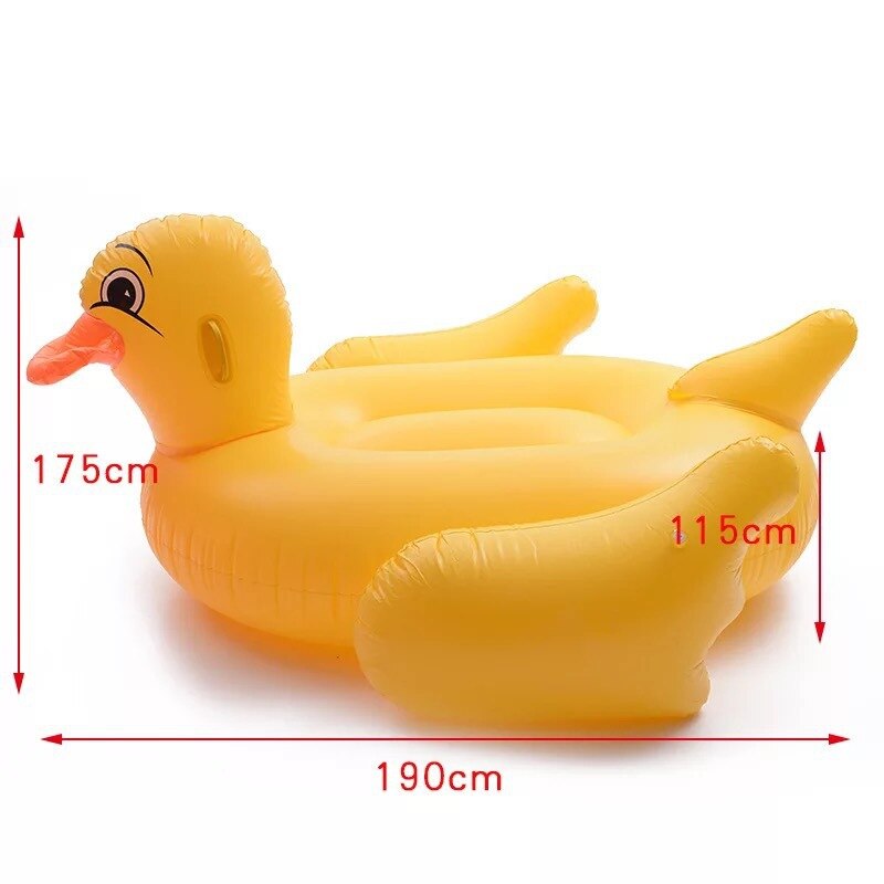 Giant Inflatable Yellow Duck Pool Float Ride-On Sw... – Vicedeal