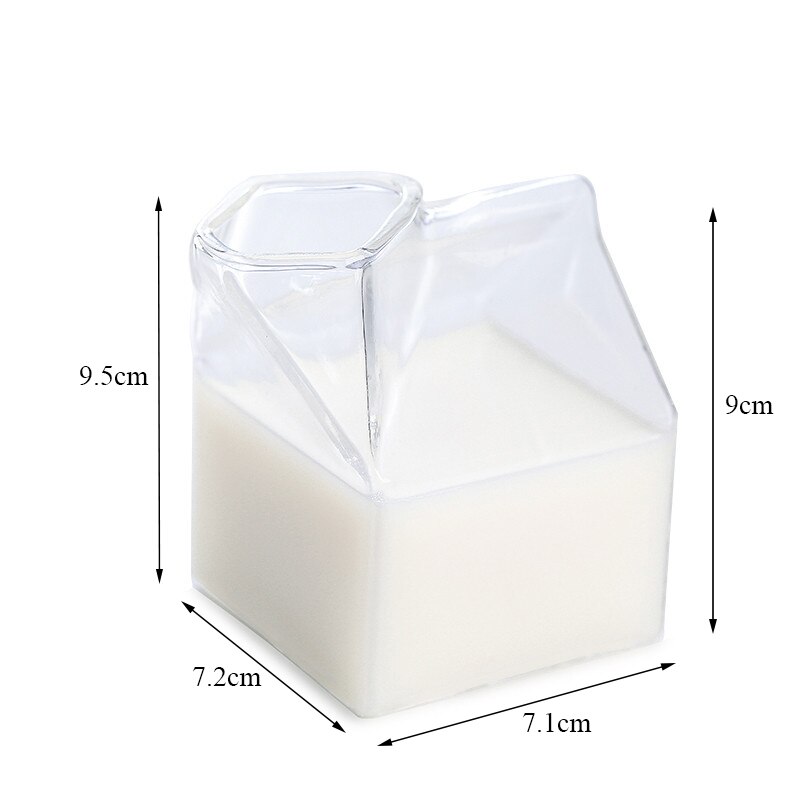 Glass Coffee Mug Carton Milk Box Heat Resistant Tr... – Grandado