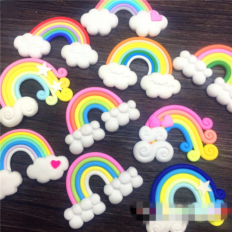 Cute Cartoon Rainbow Cloud Air Balloon Fridge Magn... – Grandado