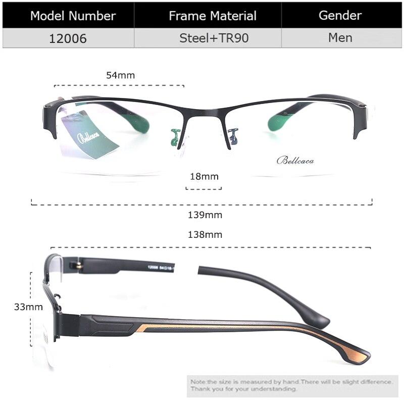 Bellcaca Spectacle Frame Men Eyeglasses Nerd Compu... – Vicedeal
